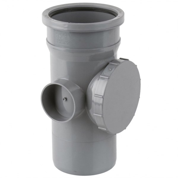 110mm Push Fit S/S Access Pipe Grey | Soil Pipe and Fittings