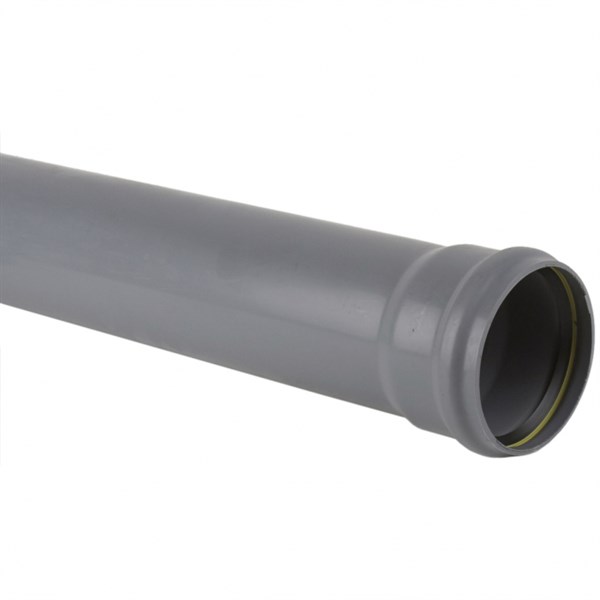 110mm Push Fit Soil Pipe 3m S/S Grey | Soil Pipe and Fittings
