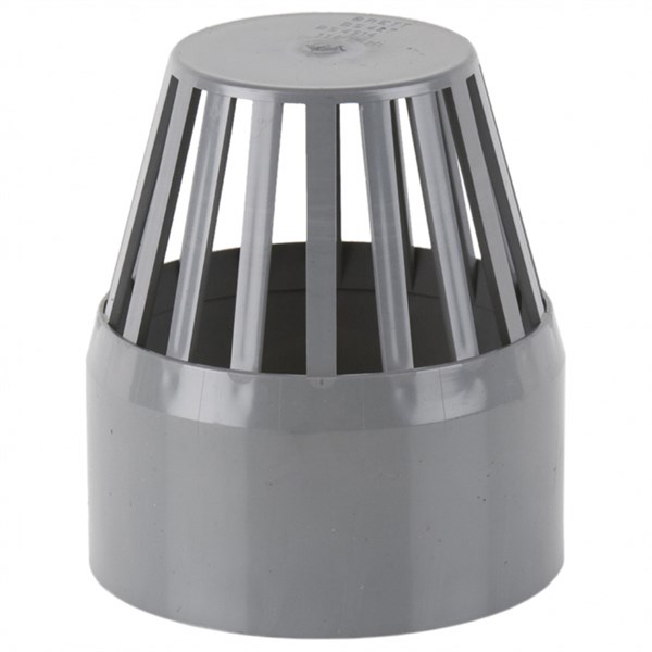 110mm Push Fit Soil Vent Cowl Grey | Soil Pipe and Fittings