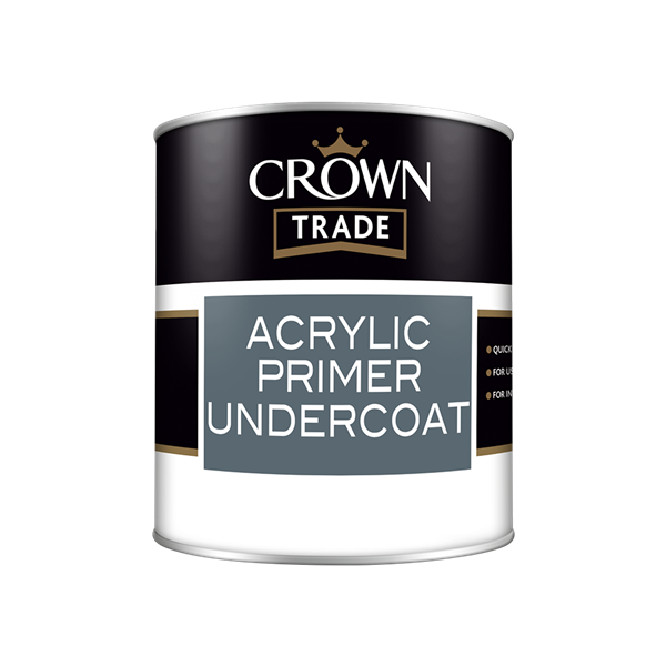 Crown Trade Acrylic Primer Undercoat 1ltr | Paint