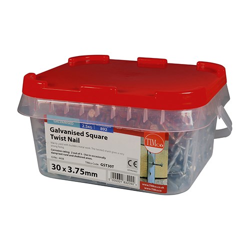 Square Twist Nails 30x3.75mm 2.5kg pack | Nails